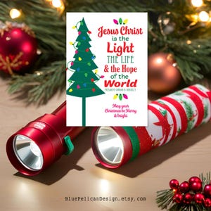LDS Christmas Gift Tag – Jesus is the Light Favor Tag (digital Download ...
