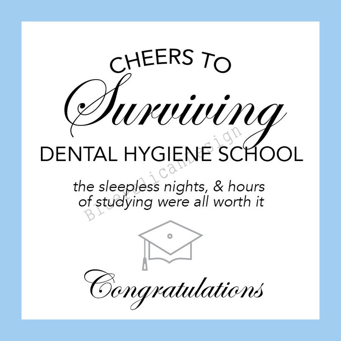 Dental Hygienist Graduation Wine Label Stickers (printable) - Etsy