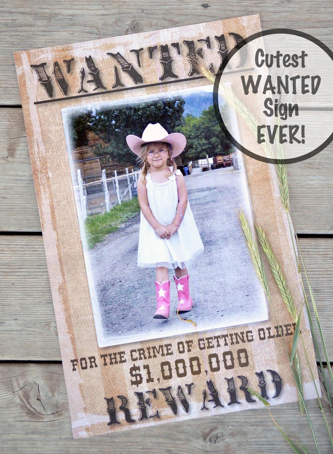 Wanted Birthday Sign – Wanted Theme Birthday Party Decorations – Wild ...