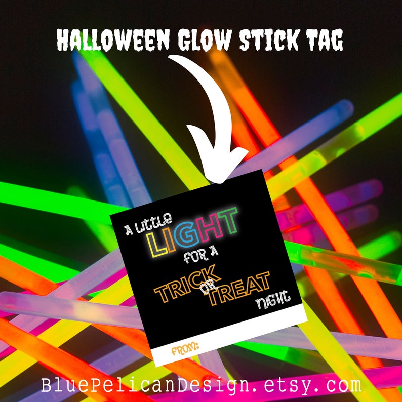 Printable Halloween Favor Tags for Kids, Glow Stick Tags! Halloween ...
