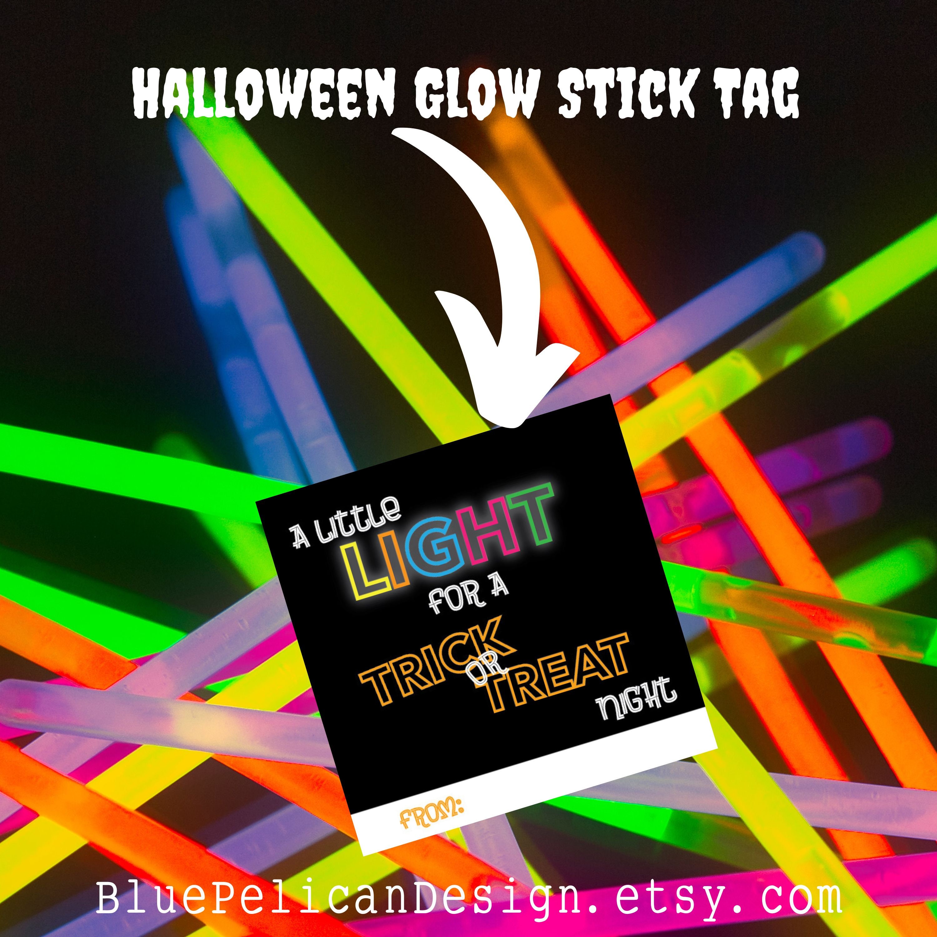 Printable Halloween Favor Tags for Kids, Glow Stick Tags! Halloween ...