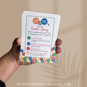 Printable Easter Treat Tags – Christian Easter Handout M&M Easter Story ...