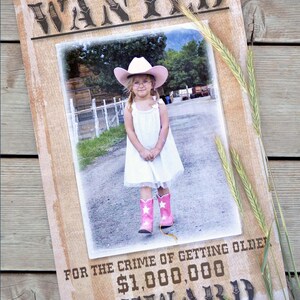 Wanted Birthday Sign – Wanted Theme Birthday Party Decorations – Wild ...