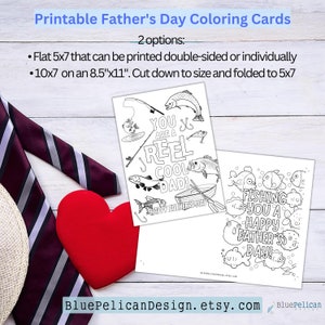 Fish Father's Day Cards to Color – Hooked on You Happy Father's Day ...