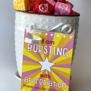 Printable Starburst Teacher Appreciation Gift Tag (digital Download) - Etsy