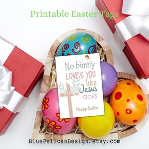 Christian Easter Cards – Jesus Loves You Easter Gift Tags – Printable ...