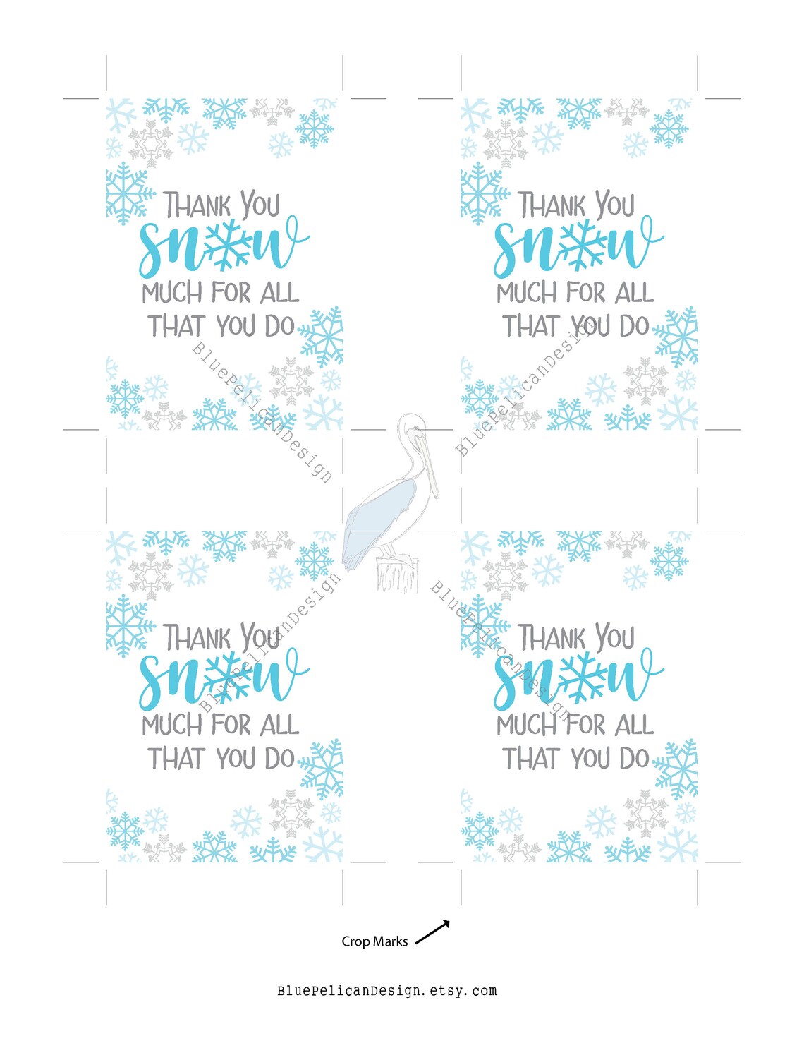 Thank You SNOW Much Teacher Gift Tags Christmas Gift Tag - Etsy