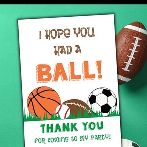 Sports Gift Tag – Themed Birthday Gift Tag – Printable Birthday Treat ...