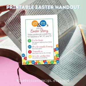 Printable Easter Treat Tags – Christian Easter Handout M&M Easter Story ...