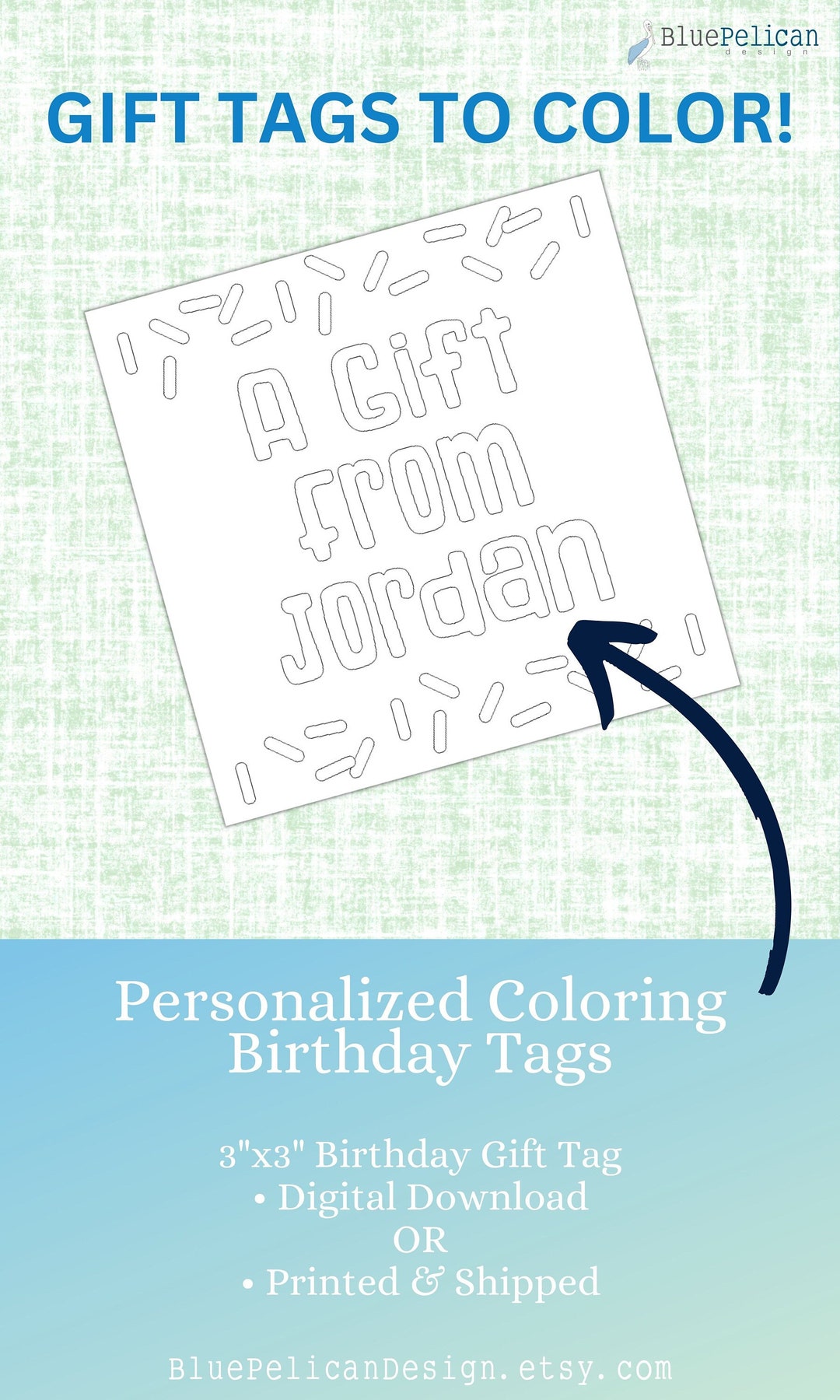 Kids Gift Tags to Color – Printable Favor Tags – Cards to Color ...