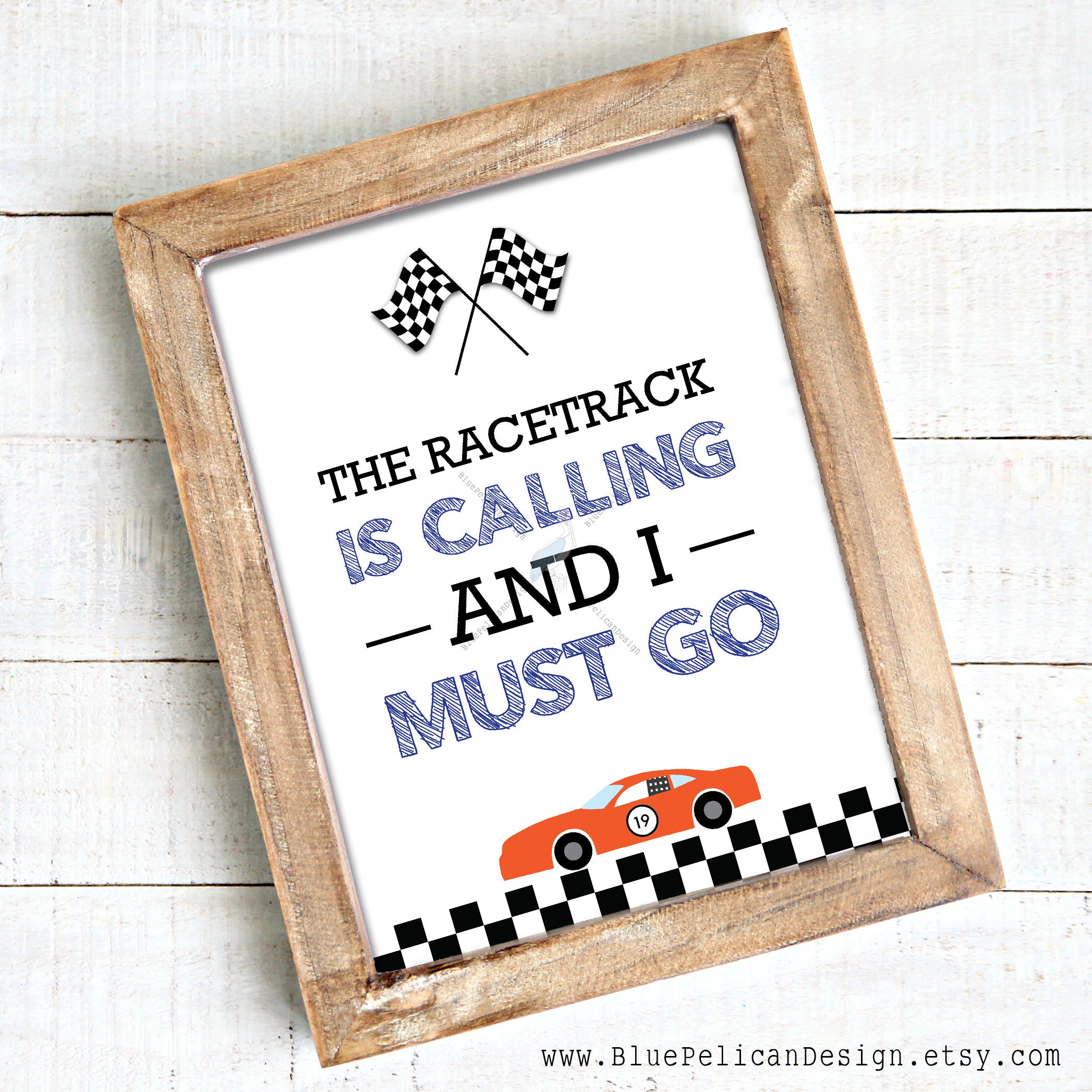Race Car Wall Art – Race Car Boy Room Decor – Car Bedroom – Car Nursery ...