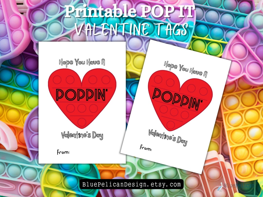 Pop It Valentine's Day Gift Tags for Kids (digital Download) - Etsy