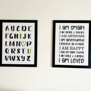 Alphabet Nursery Print – I Heart U Classroom Poster (digital Download ...
