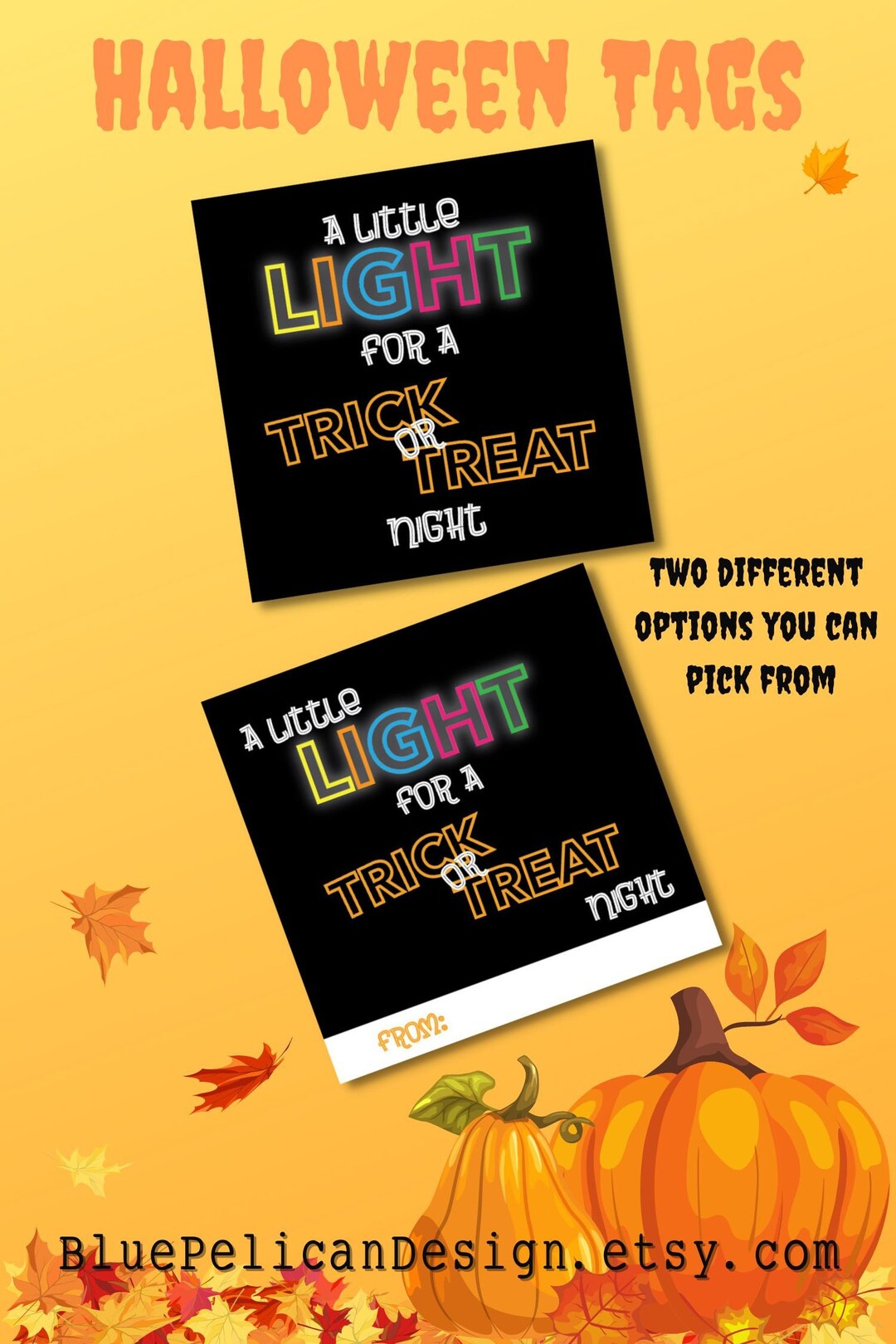 Printable Halloween Favor Tags for Kids, Glow Stick Tags! Halloween ...