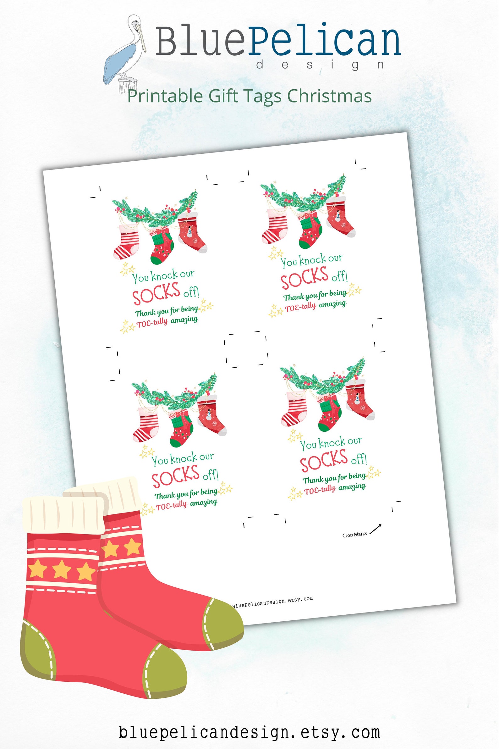 Funny Socks Gift Tag – Christmas & Winter Holiday (digital Download) - Etsy