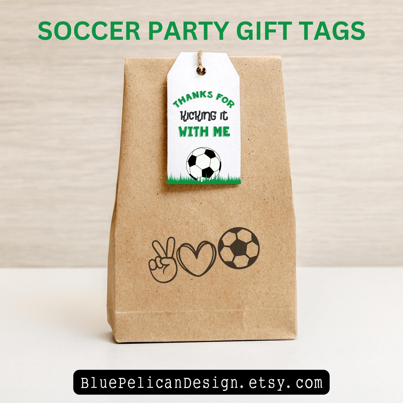 Soccer Gift Tags – Sports Gift Tag – Kids Birthday Thank You Tag ...