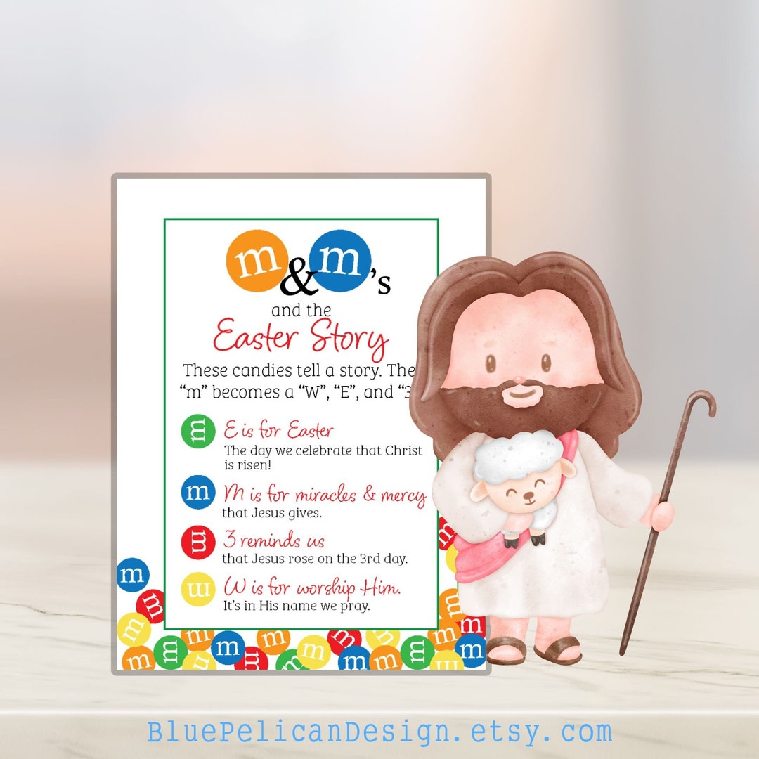 Printable Easter Treat Tags – Christian Easter Handout M&M Easter Story ...