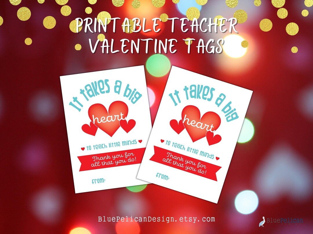 Valentine Card for Teacher – Class Valentine Cards – Teacher ...