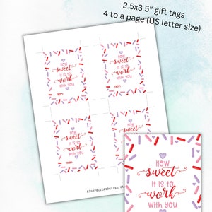 Coworker Valentines Day Tags – How Sweet It is to Work With You ...
