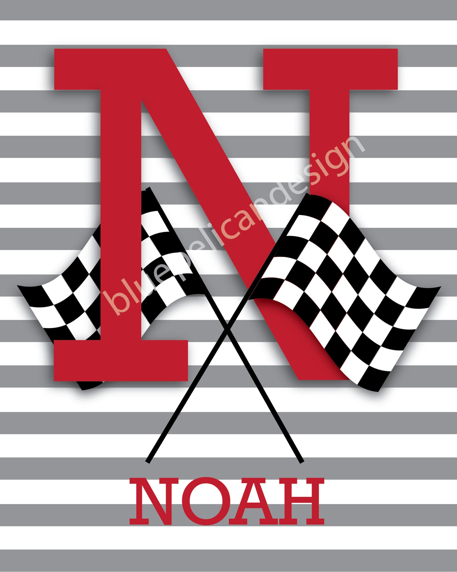 Race Car Letter Art printable Boys Nursery Decor Sports - Etsy