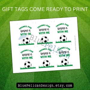 Soccer Gift Tags – Sports Gift Tag – Kids Birthday Thank You Tag ...