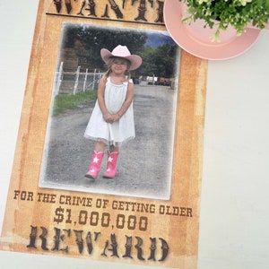 Wanted Birthday Sign – Wanted Theme Birthday Party Decorations – Wild ...