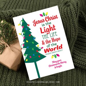 LDS Christmas Gift Tag – Jesus is the Light Favor Tag (digital Download ...