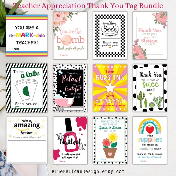 Teacher Candy Tags - Etsy