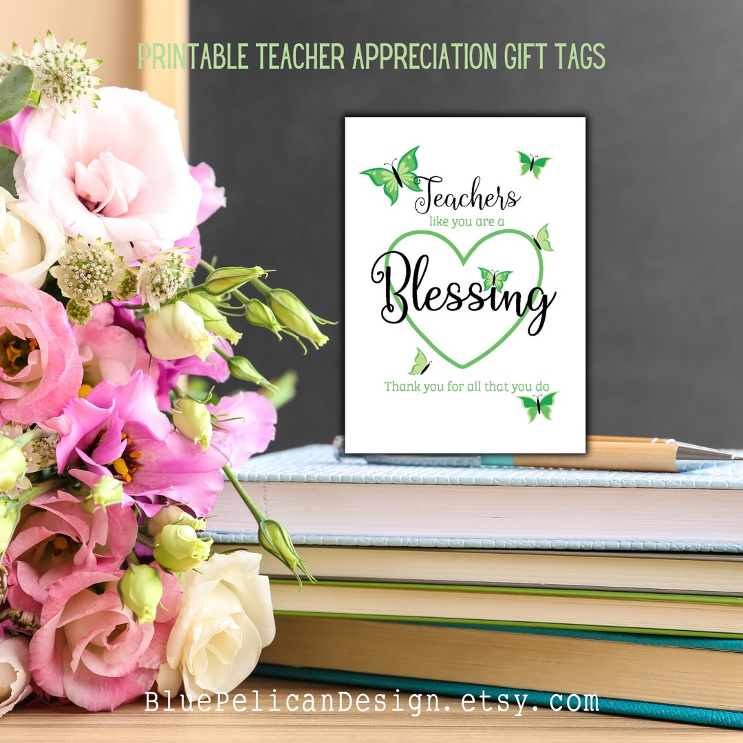 Printable Teacher Appreciation Thank You Tags – sunday School Teacher ...