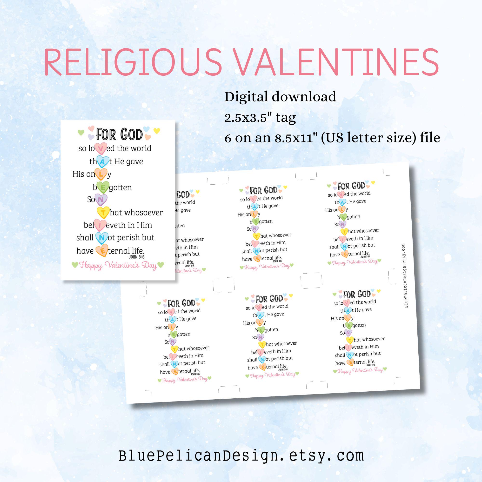 Religious Candy Heart Valentine Cards – john 3:16 – Conversation Heart ...
