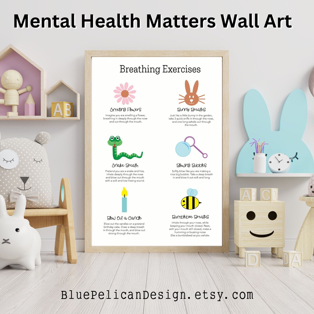 Emotions Poster With Breathing Exercises Childrens Coping Skills Kids ...