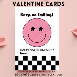Retro Valentine Cards – smiley Valentine Tags – Boys Valentines – Cool ...