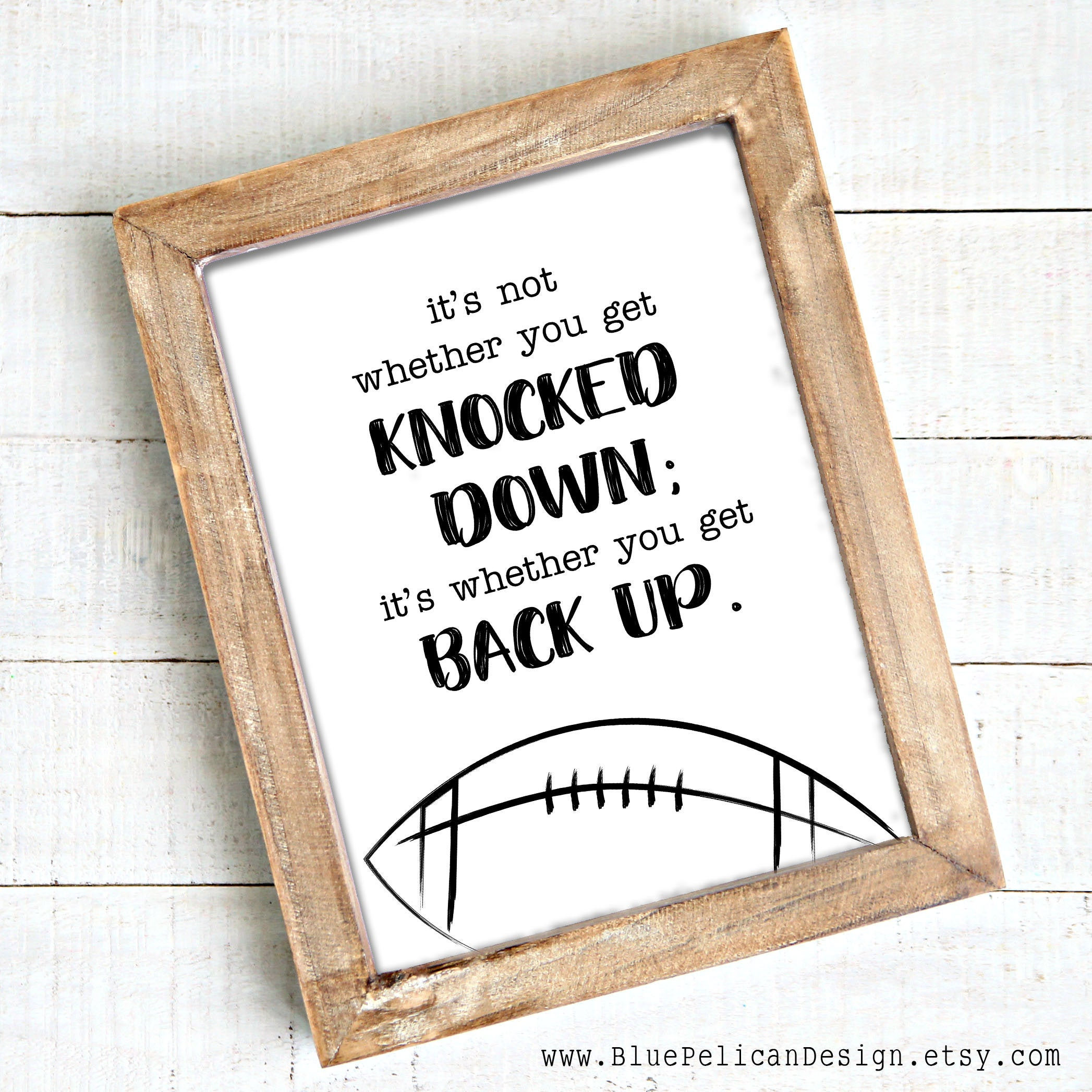 Football Wall Art Game Room Decor Printable Sports Signs | Etsy