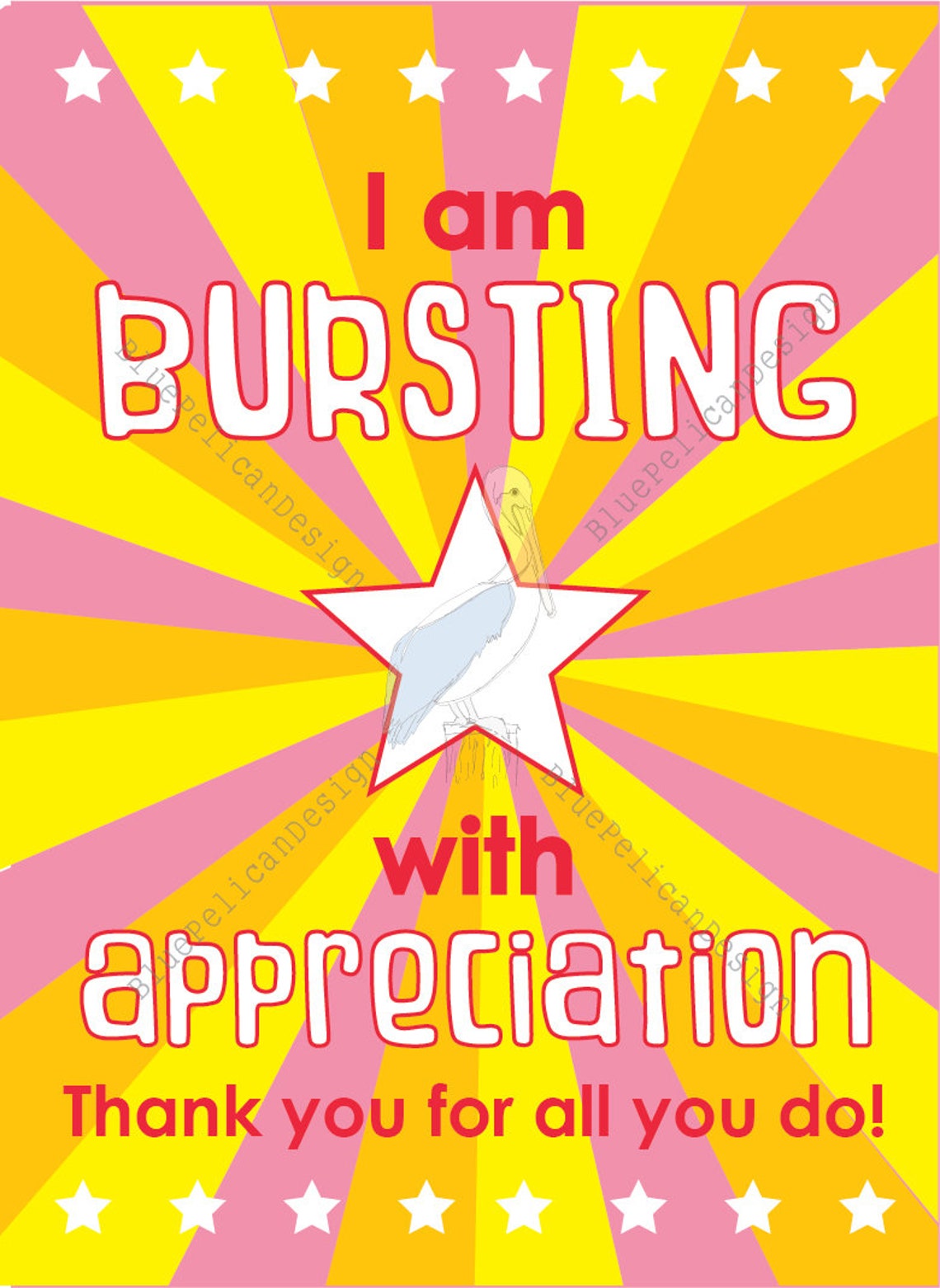 Printable Starburst Teacher Appreciation Gift Tag (digital Download) - Etsy