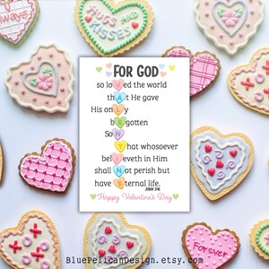 Religious Candy Heart Valentine Cards – john 3:16 – Conversation Heart ...