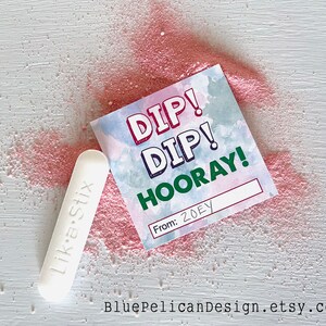 Printable School Valentine Card for Kids Dip Dip Hooray Valentine Tags ...