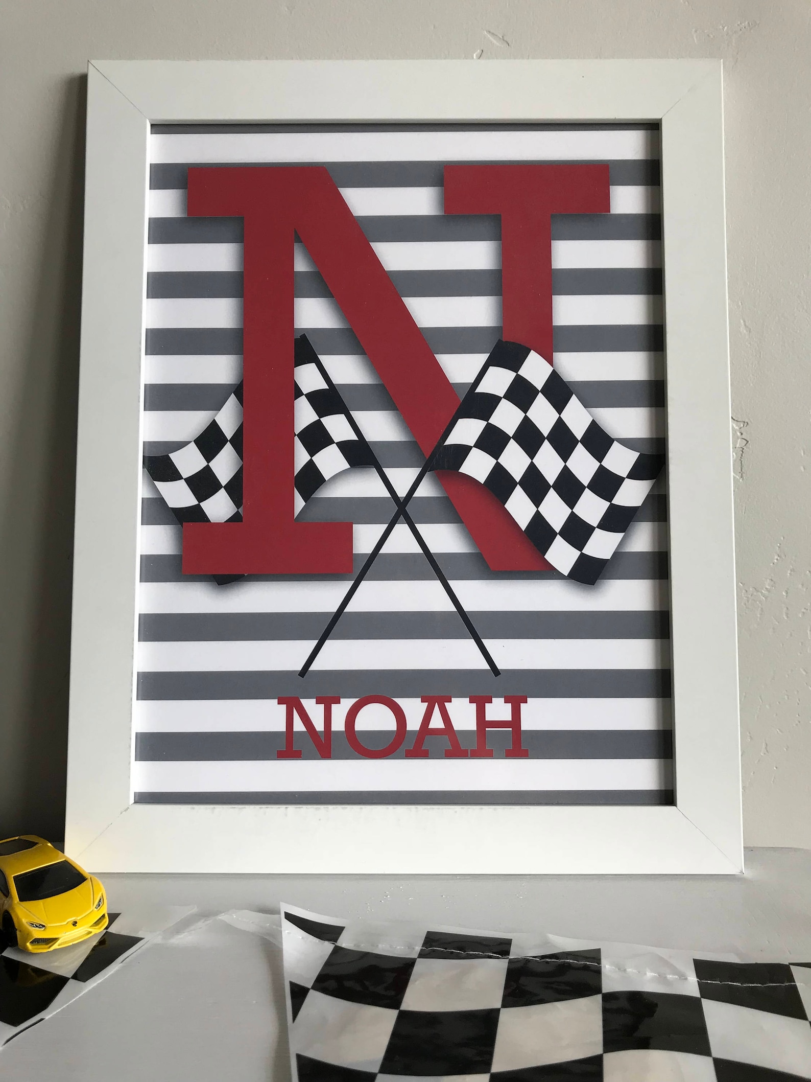 Race Car Letter Art printable Boys Nursery Decor Sports - Etsy