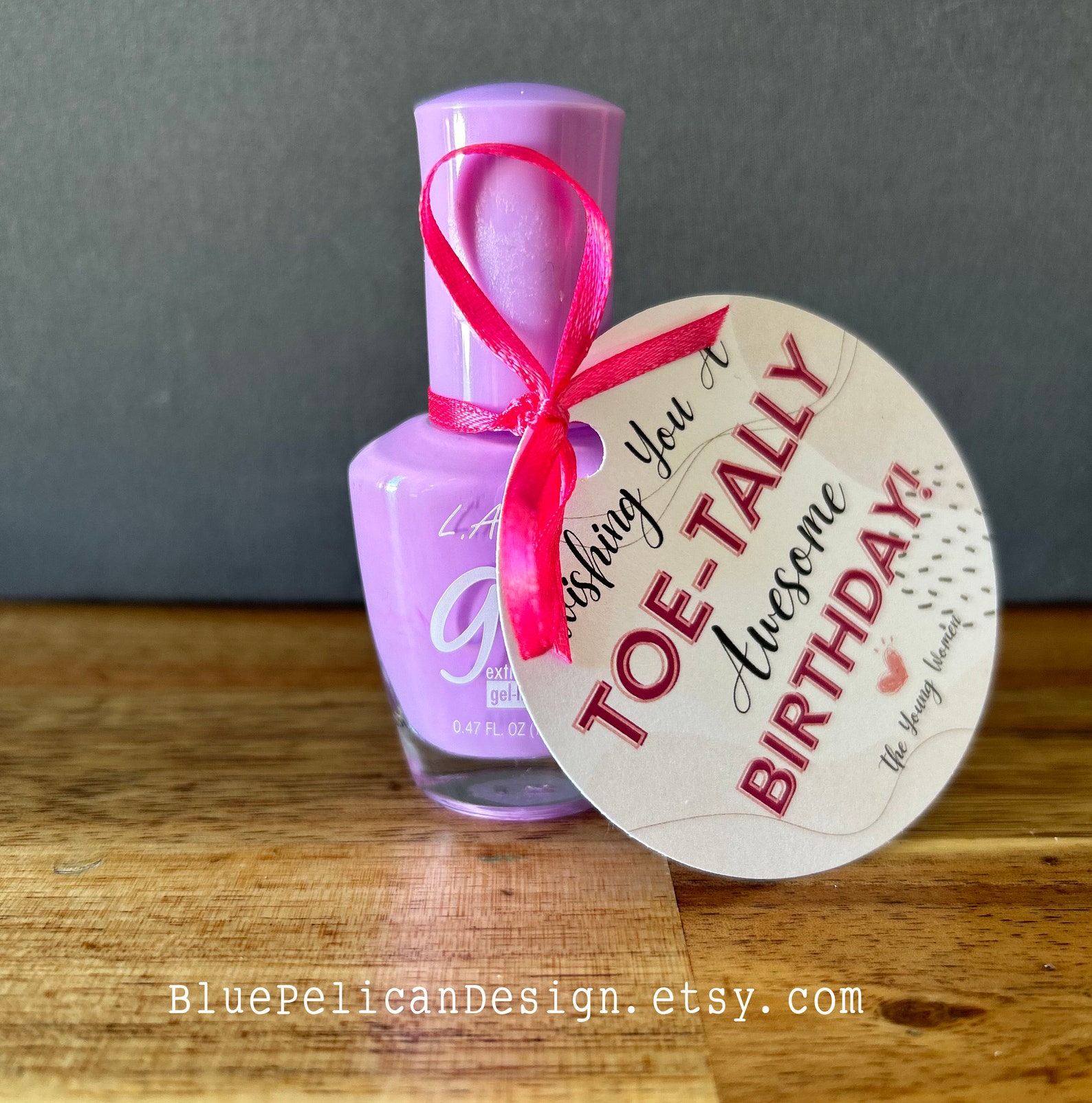 Toe-tally Awesome Birthday Gift Tag Birthday Gift Tag - Etsy