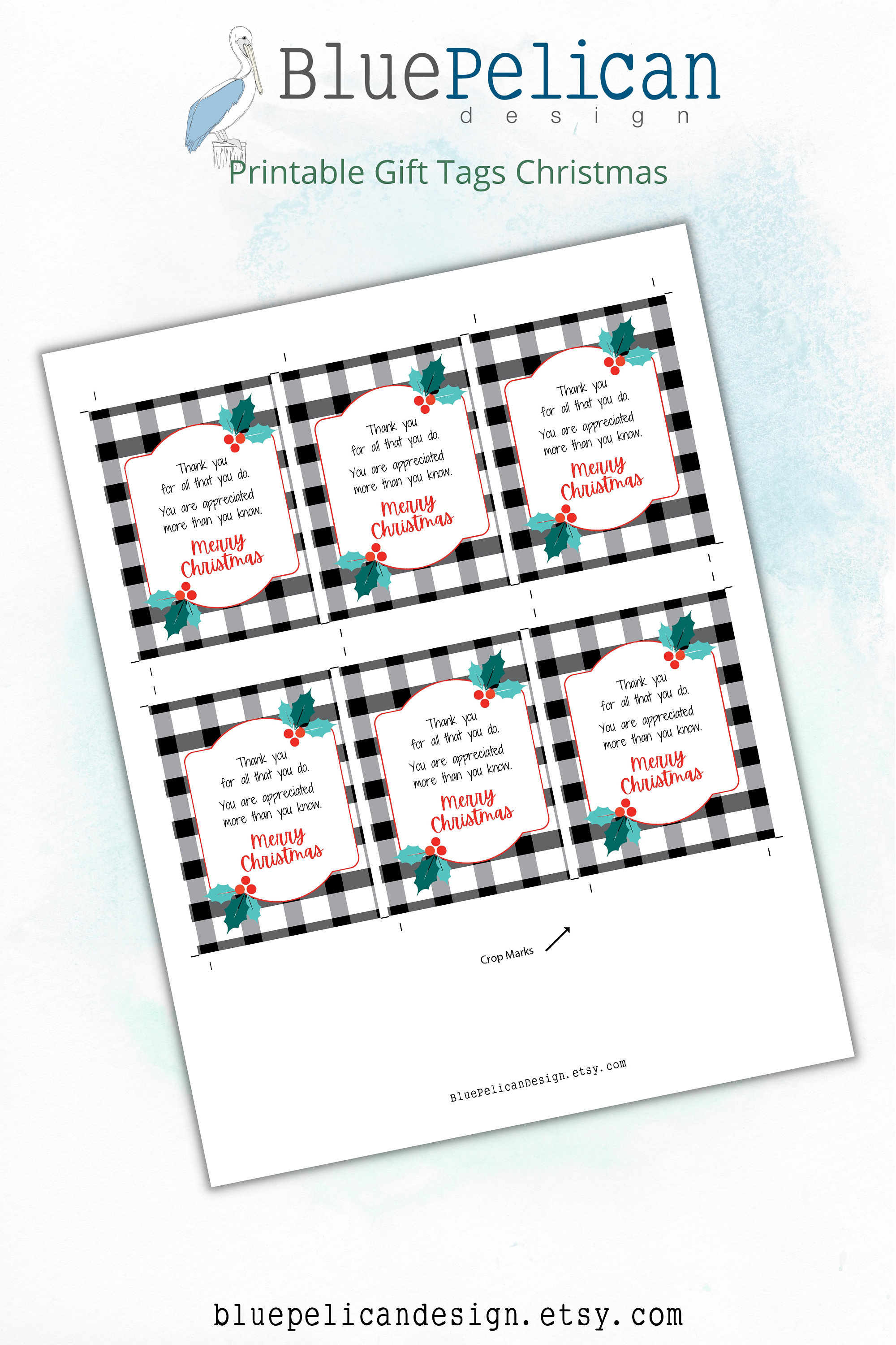 Christmas Teacher Gift Tags – Printable Holiday Thank You (canva ...
