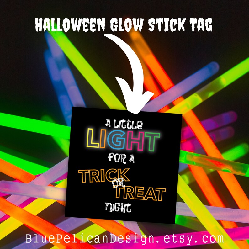 Printable Halloween Favor Tags for Kids, Glow Stick Tags! Halloween ...