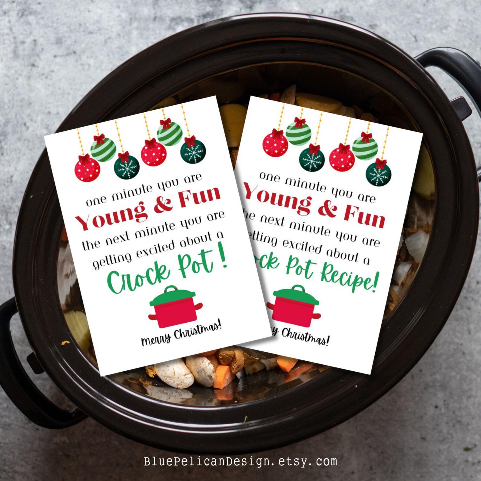 Young and Fun Crock Pot Tag – crock Pot Recipe Gift Tag - Printable ...