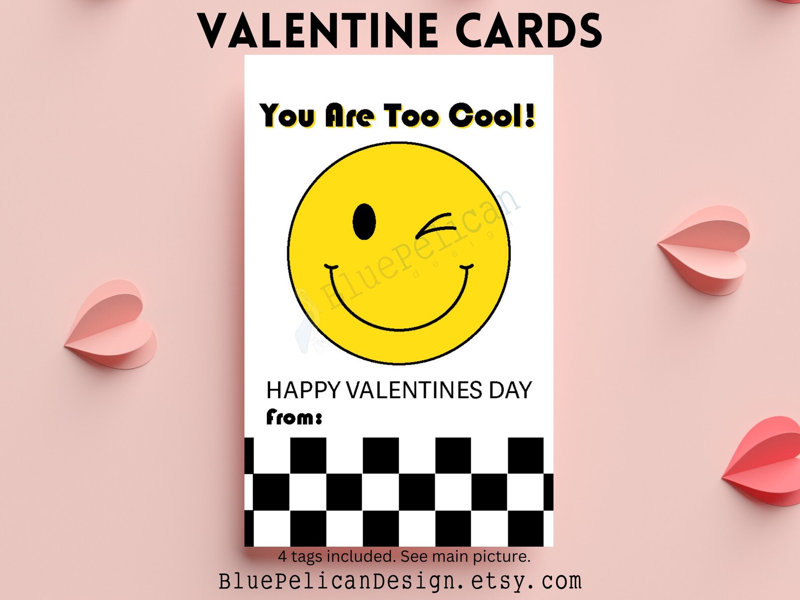 Smiley Face Valentine Cards – Retro Valentine Cards – Cute Valentines ...