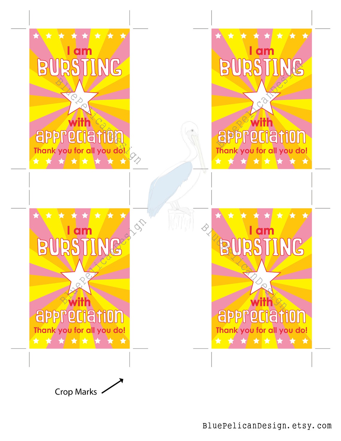 Printable Starburst Teacher Appreciation Gift Tag (digital Download) - Etsy