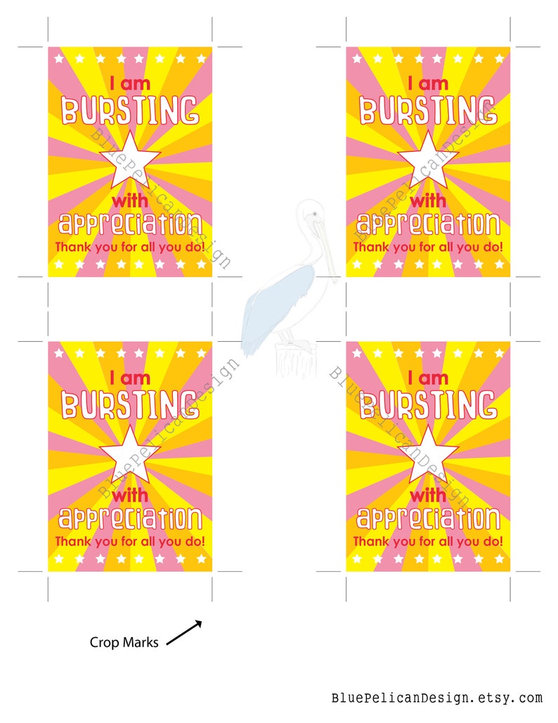 Printable Starburst Teacher Appreciation Gift Tag (digital Download) - Etsy