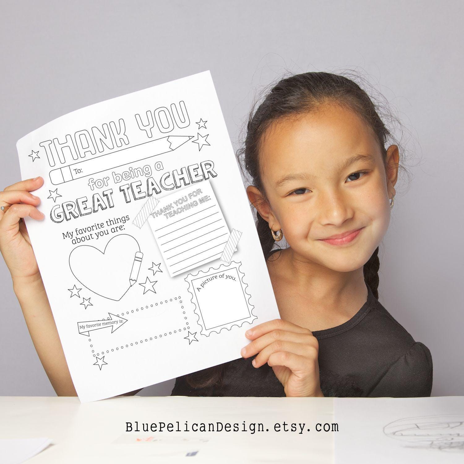 End of the Year Student Gift, Teacher Appreciation Coloring Sheet ...