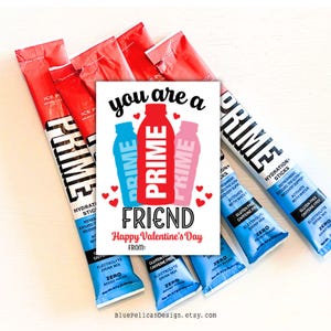 Prime Valentine Gift Tags – Drink Bottle Printable Valentine Cards for ...