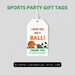 Sports Gift Tag – Themed Birthday Gift Tag – Printable Birthday Treat ...