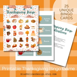 Thanksgiving Bingo Cards – Thanksgiving Games – Bingo Cards ...