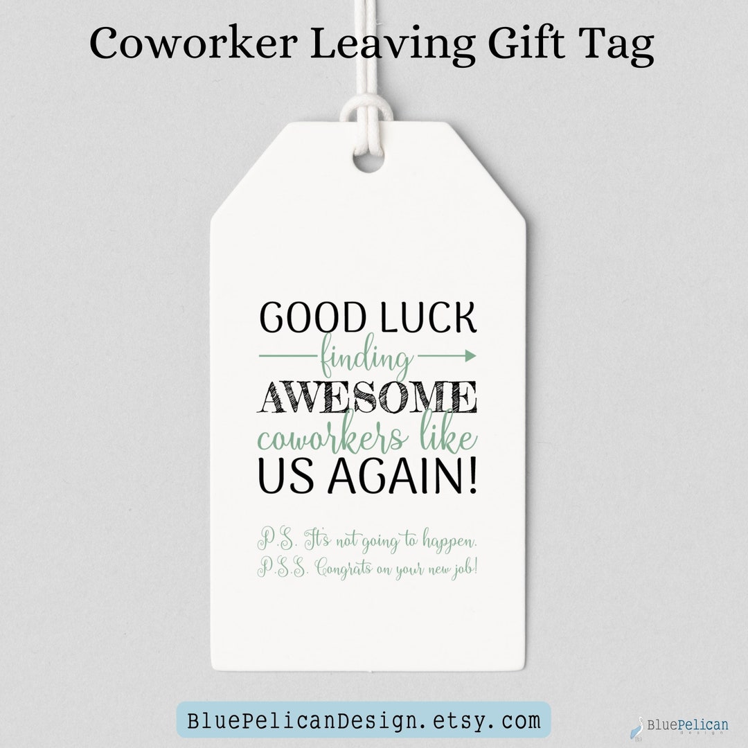 Funny Coworker Gift Tag – Gift Tags for Coworkers – Coworker Leaving ...