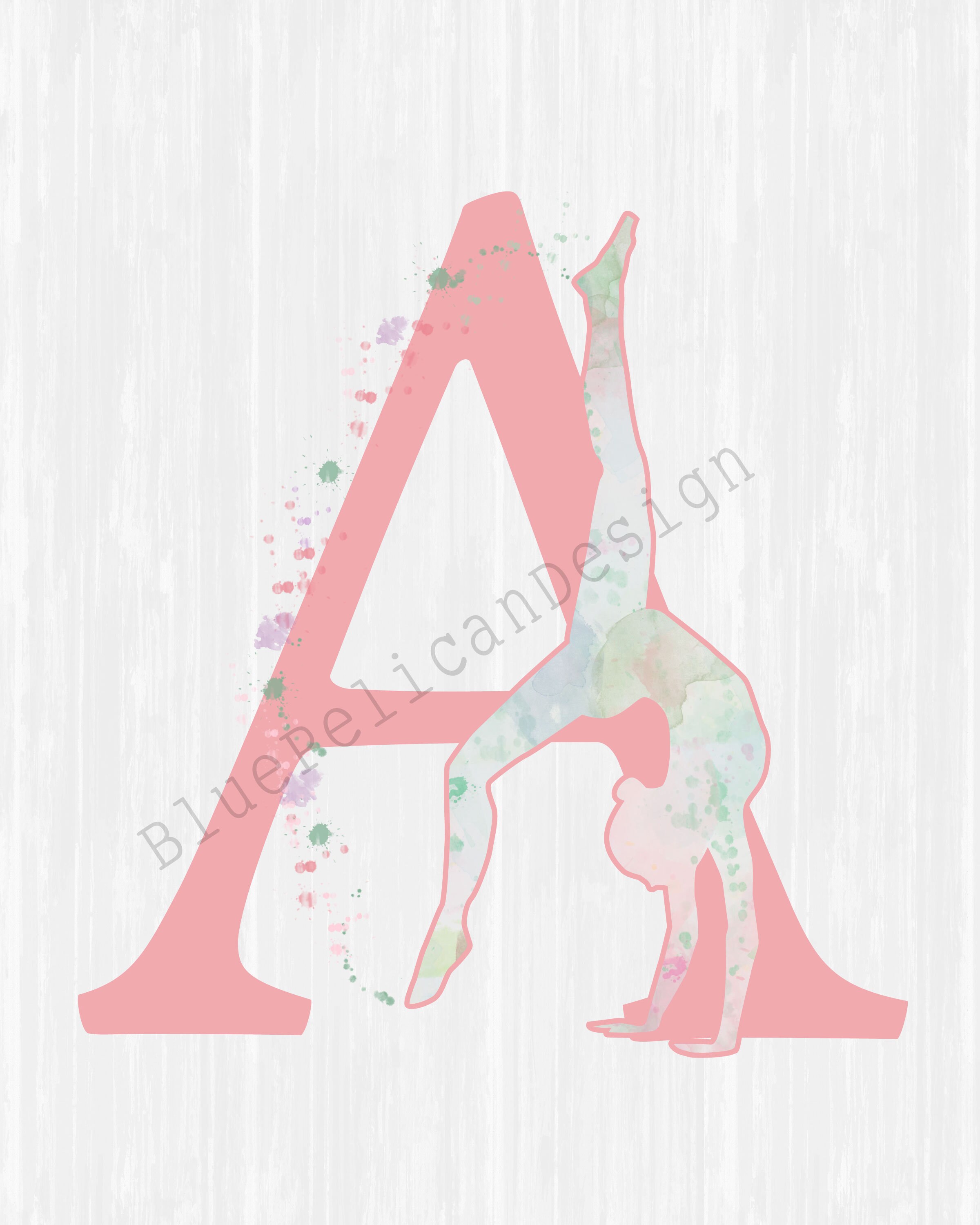 Gymnastics Wall Art Gymnast Letter Wall Art Printable - Etsy